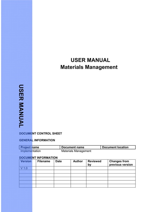 Sap mm-end-user-manual | PDF | Business | Business and Finance