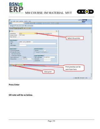 Sap mm-im-goods-movements-user-manual | PDF