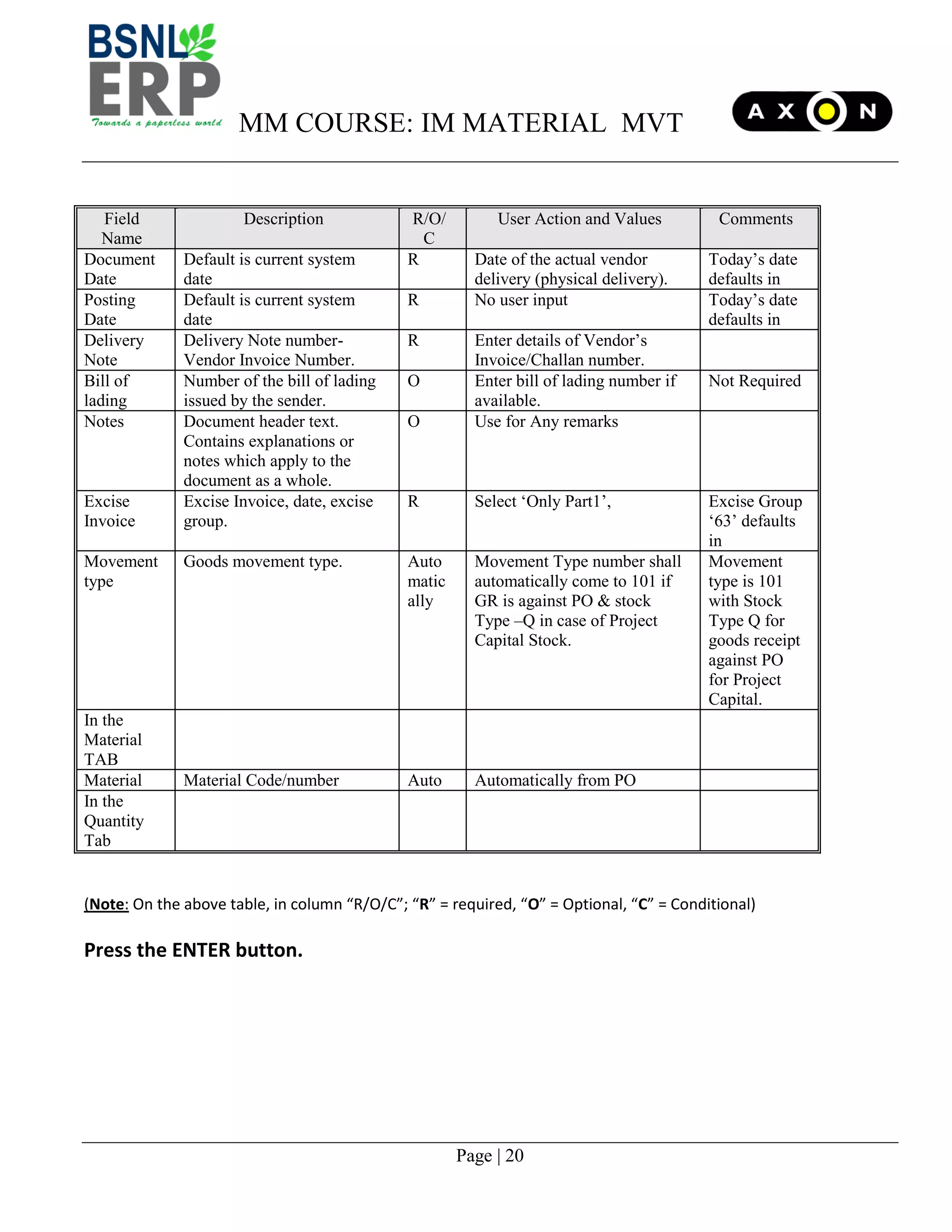 Sap mm-im-goods-movements-user-manual | PDF