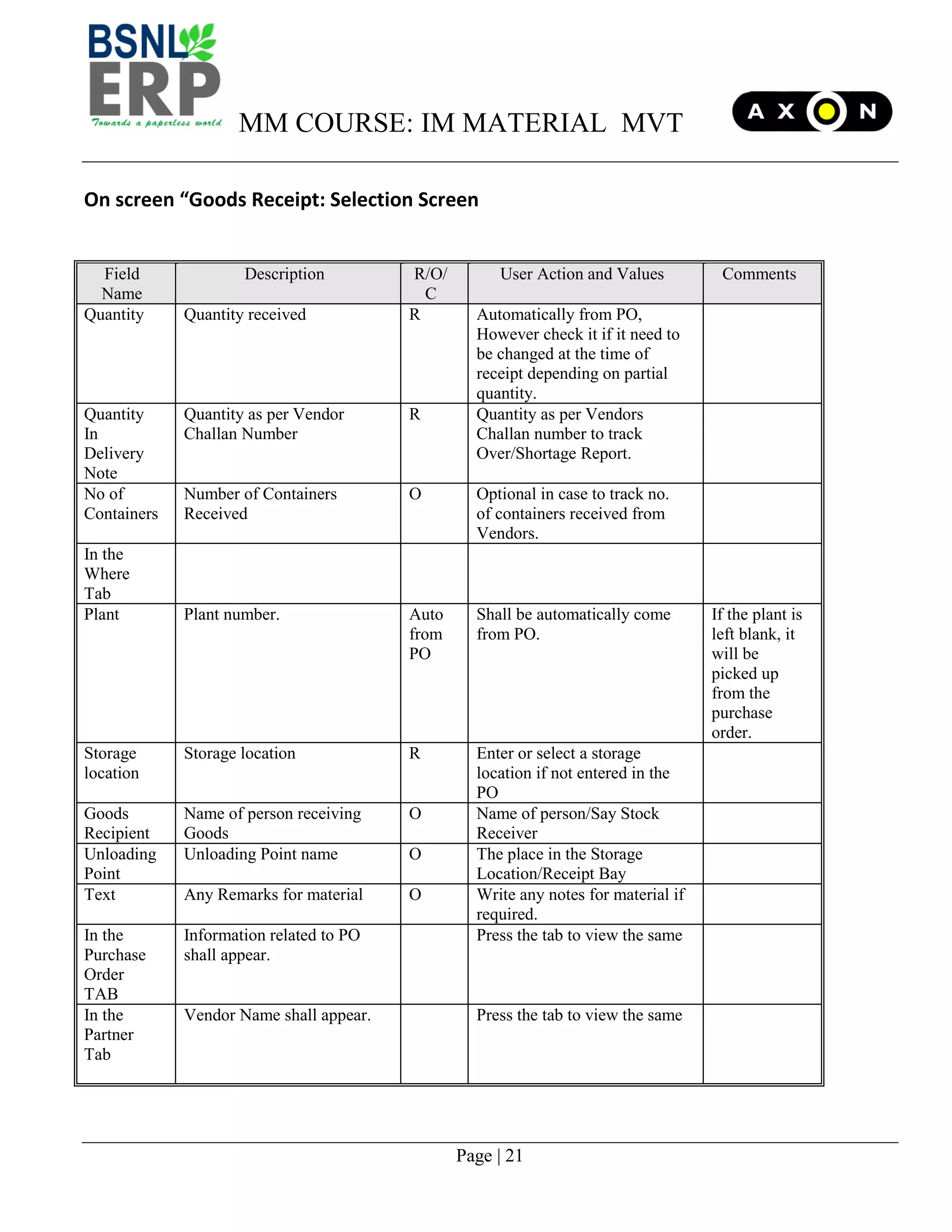 Sap mm-im-goods-movements-user-manual | PDF