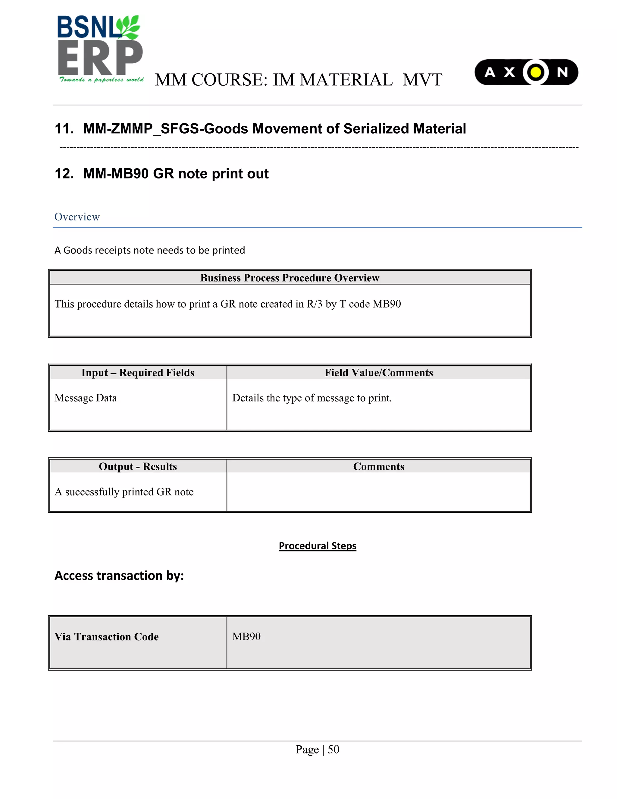 Sap mm-im-goods-movements-user-manual | PDF