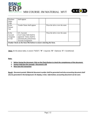Sap mm-im-goods-movements-user-manual | PDF