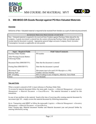 Sap mm-im-goods-movements-user-manual | PDF