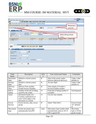 Sap mm-im-goods-movements-user-manual | PDF