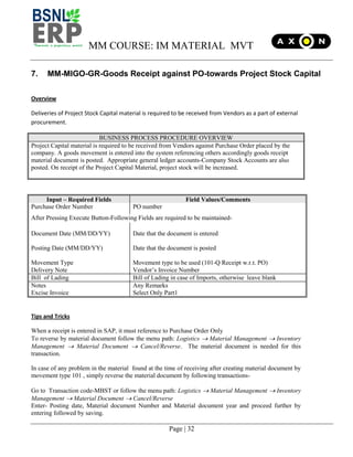 Sap mm-im-goods-movements-user-manual | PDF