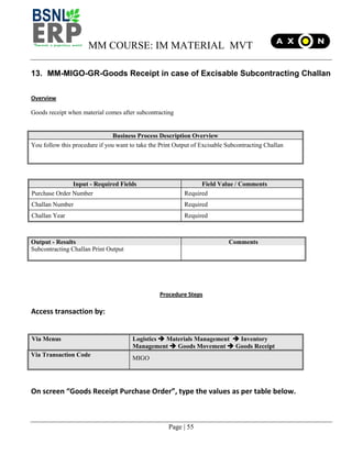 Sap mm-im-goods-movements-user-manual | PDF