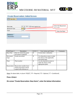 Sap mm-im-goods-movements-user-manual | PDF