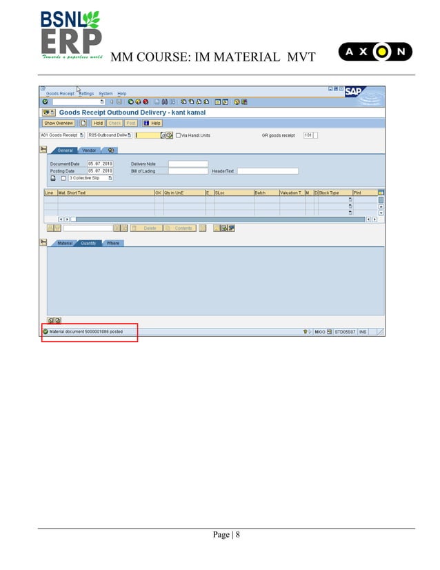 Sap mm-im-goods-movements-user-manual | PDF