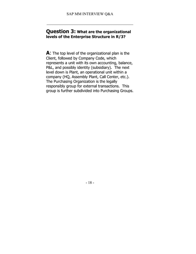 Sap mm-interview-questions-answers-and-explanations | PDF