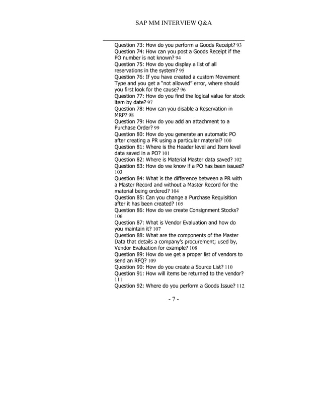Sap mm-interview-questions-answers-and-explanations | PDF