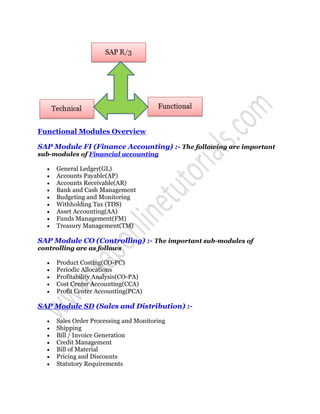 Sap modules-overview | PDF