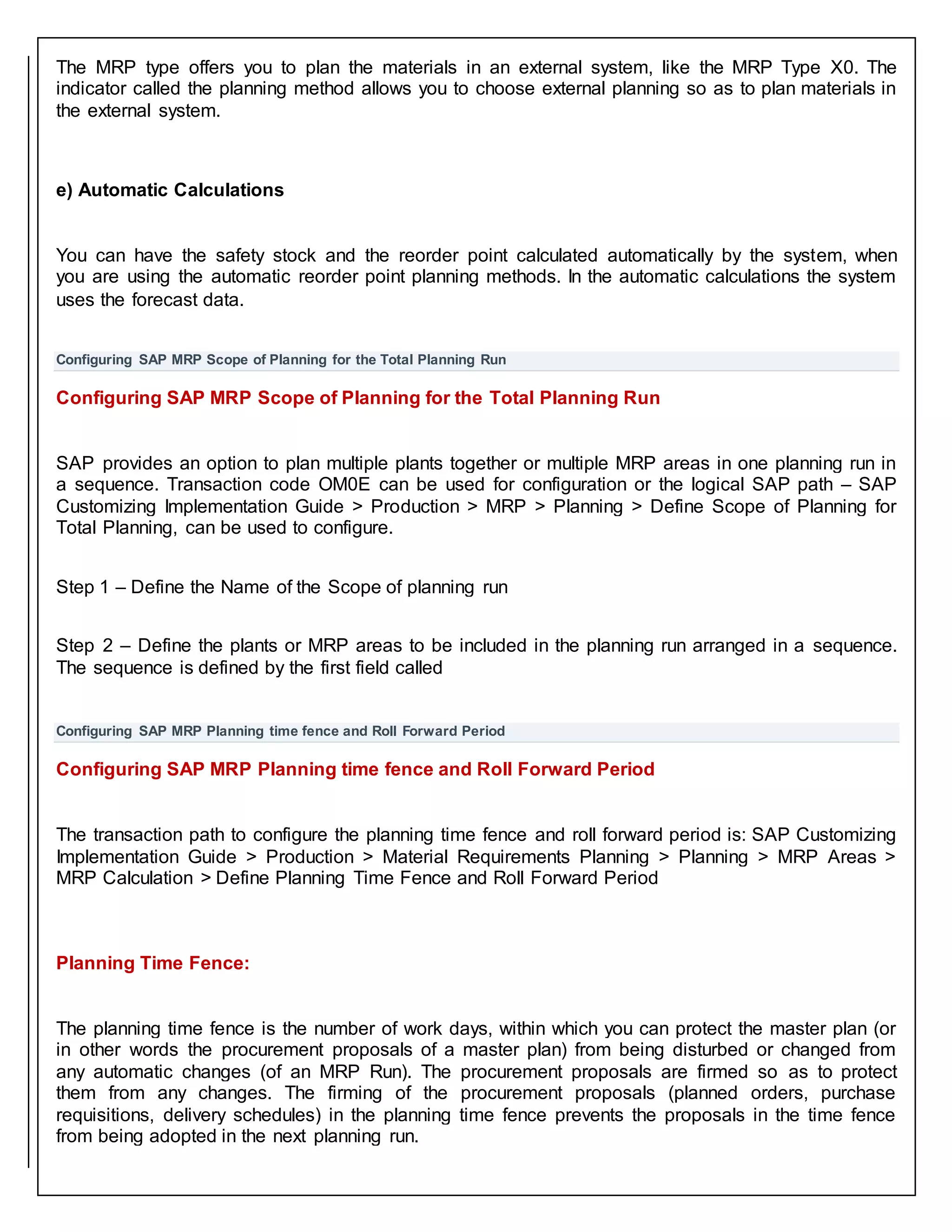 Sap mrp-configuration-pp | DOCX