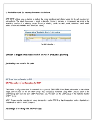 Sap mrp-configuration-pp | DOCX