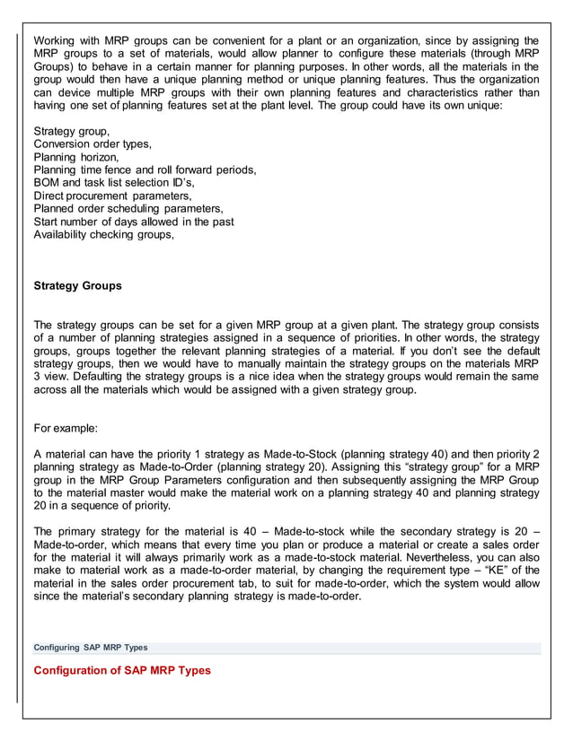 Sap mrp-configuration-pp | DOCX | Business | Business and Finance