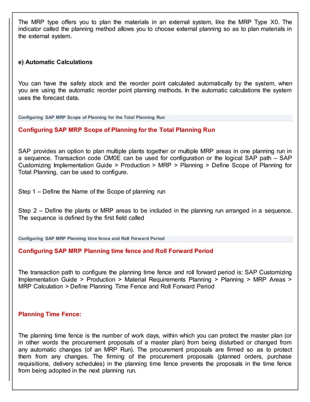 Sap mrp-configuration-pp | DOCX | Business | Business and Finance