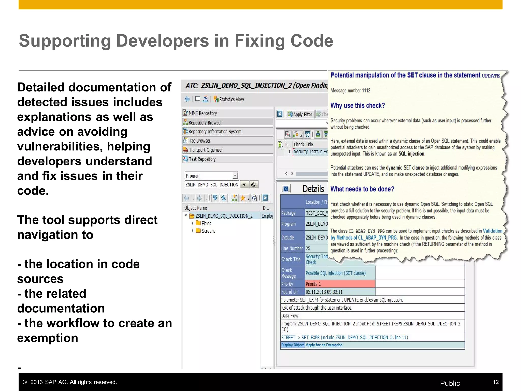 SAP NetWeaver Application Server Add-On for Code Vulnerability Analysis ...