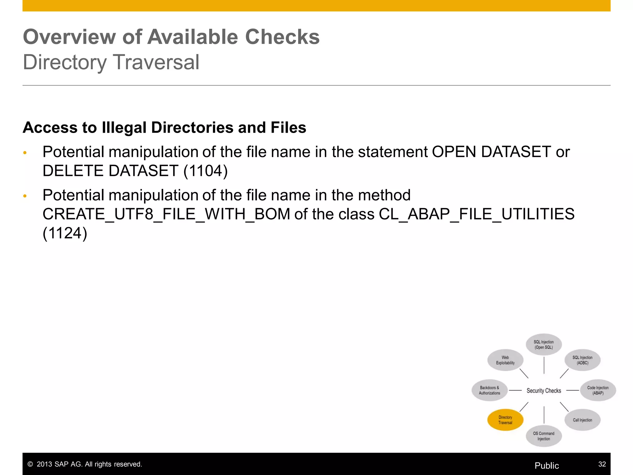 SAP NetWeaver Application Server Add-On for Code Vulnerability Analysis Overview | PPT