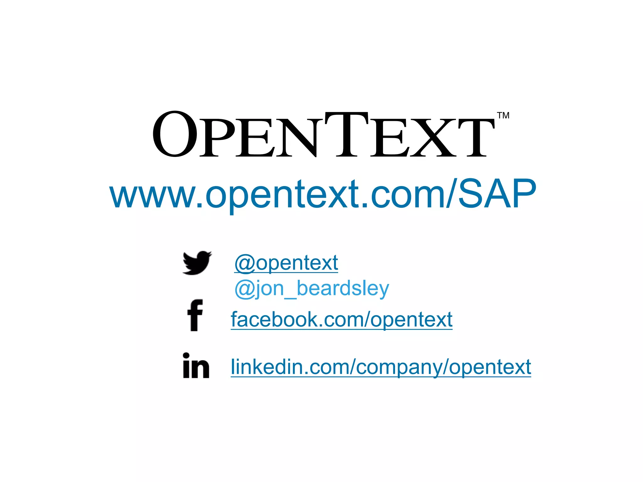 SAP OpenText | PDF