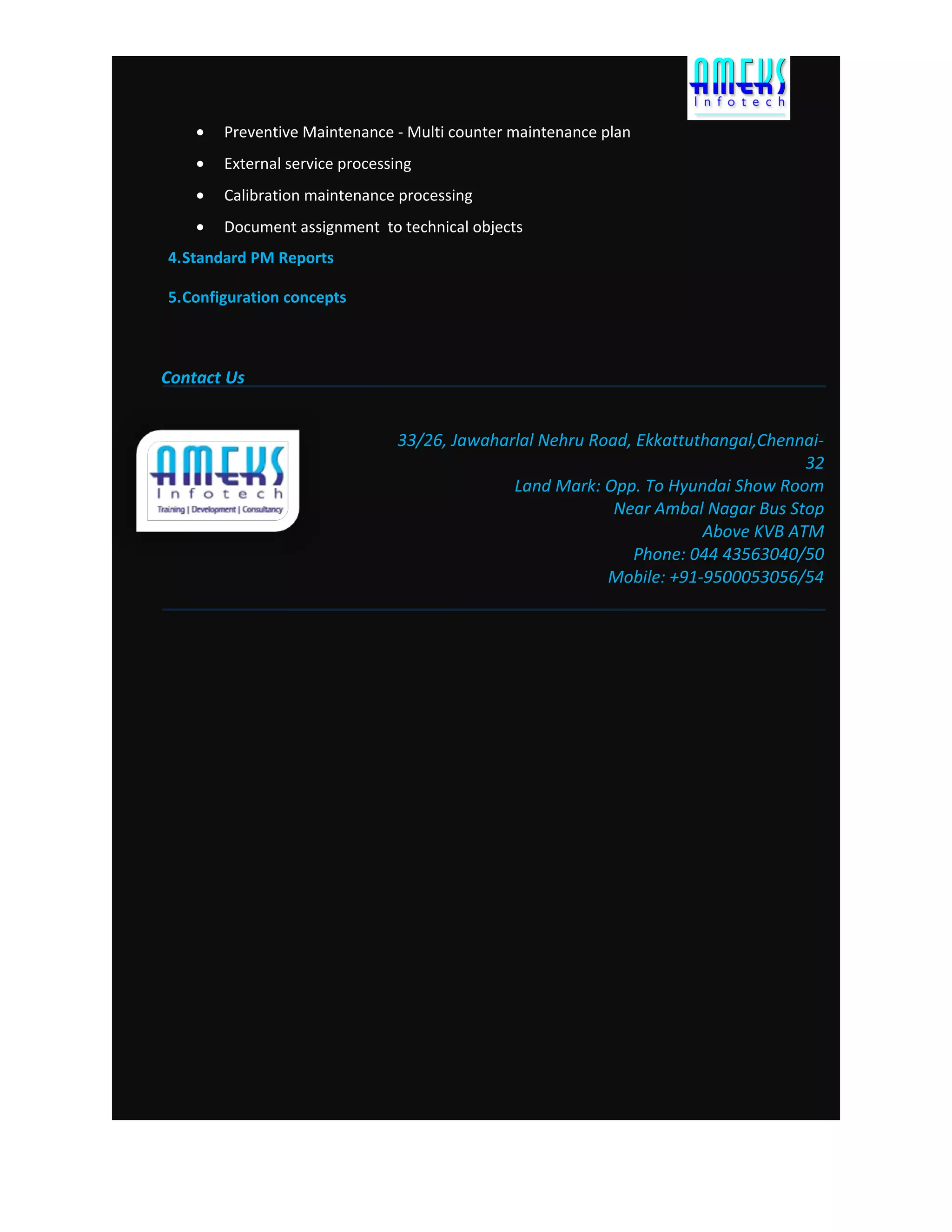 SAP PM Training Content | DOC