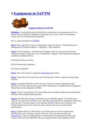 Sap pm-master-data | DOC