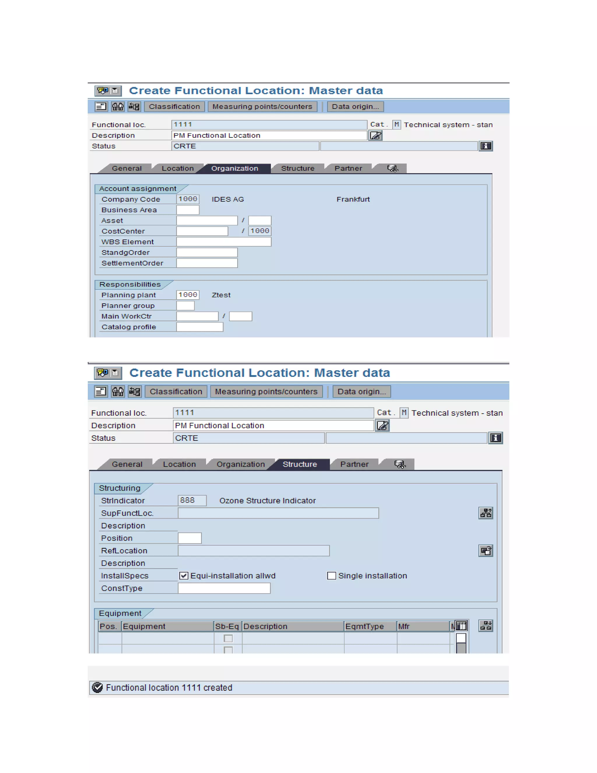 SAP PM Master Data Training Guide | PDF
