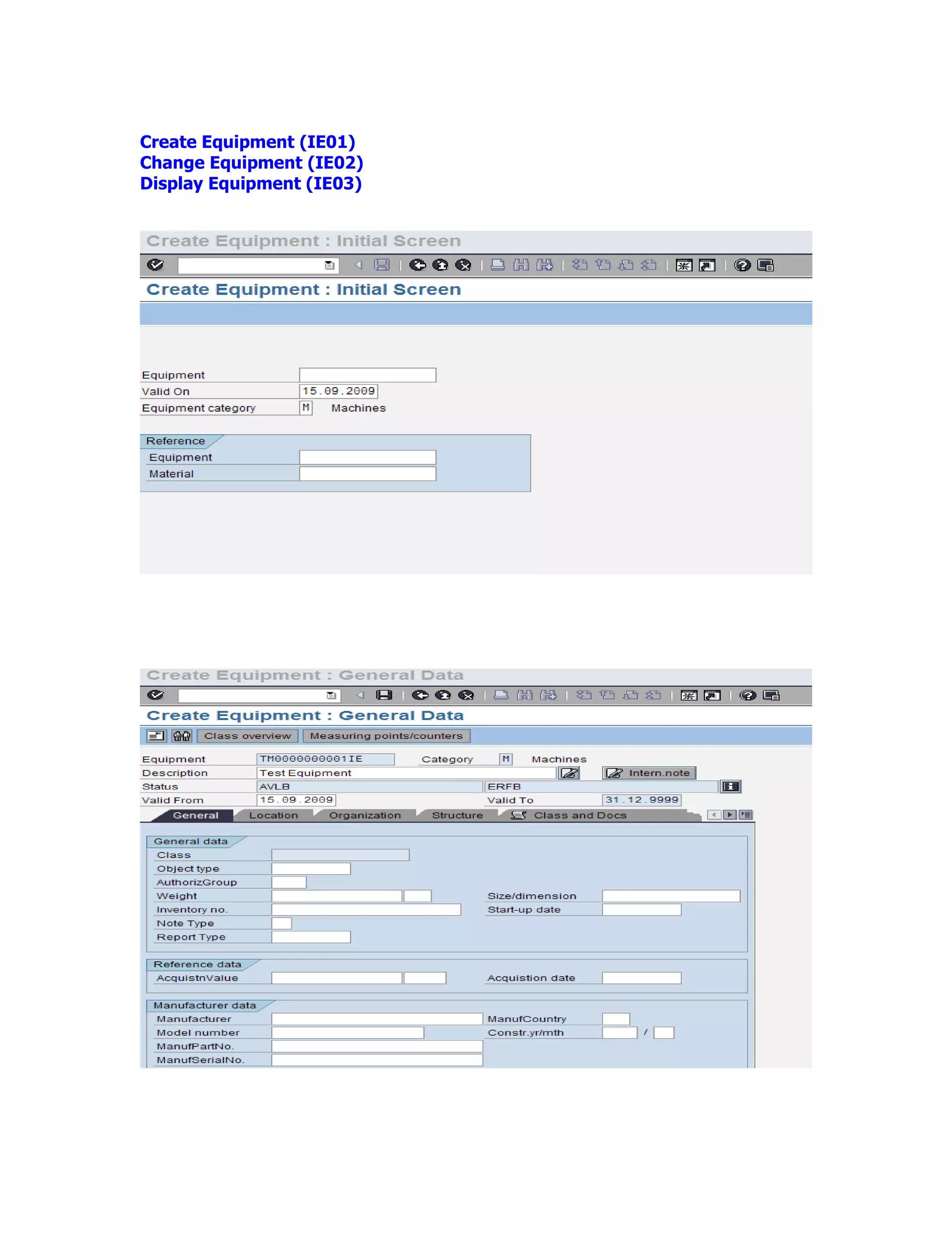 SAP PM Master Data Training Guide | PDF