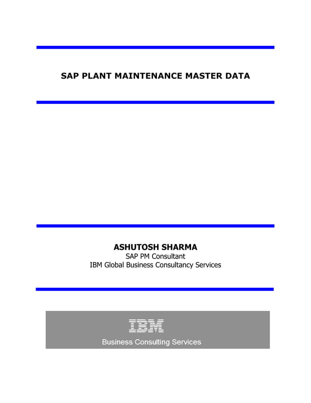 SAP PM Master Data Training Guide | PDF | Business | Business and Finance