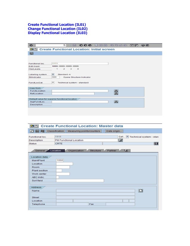 SAP PM Master Data Training Guide | PDF | Business | Business and Finance
