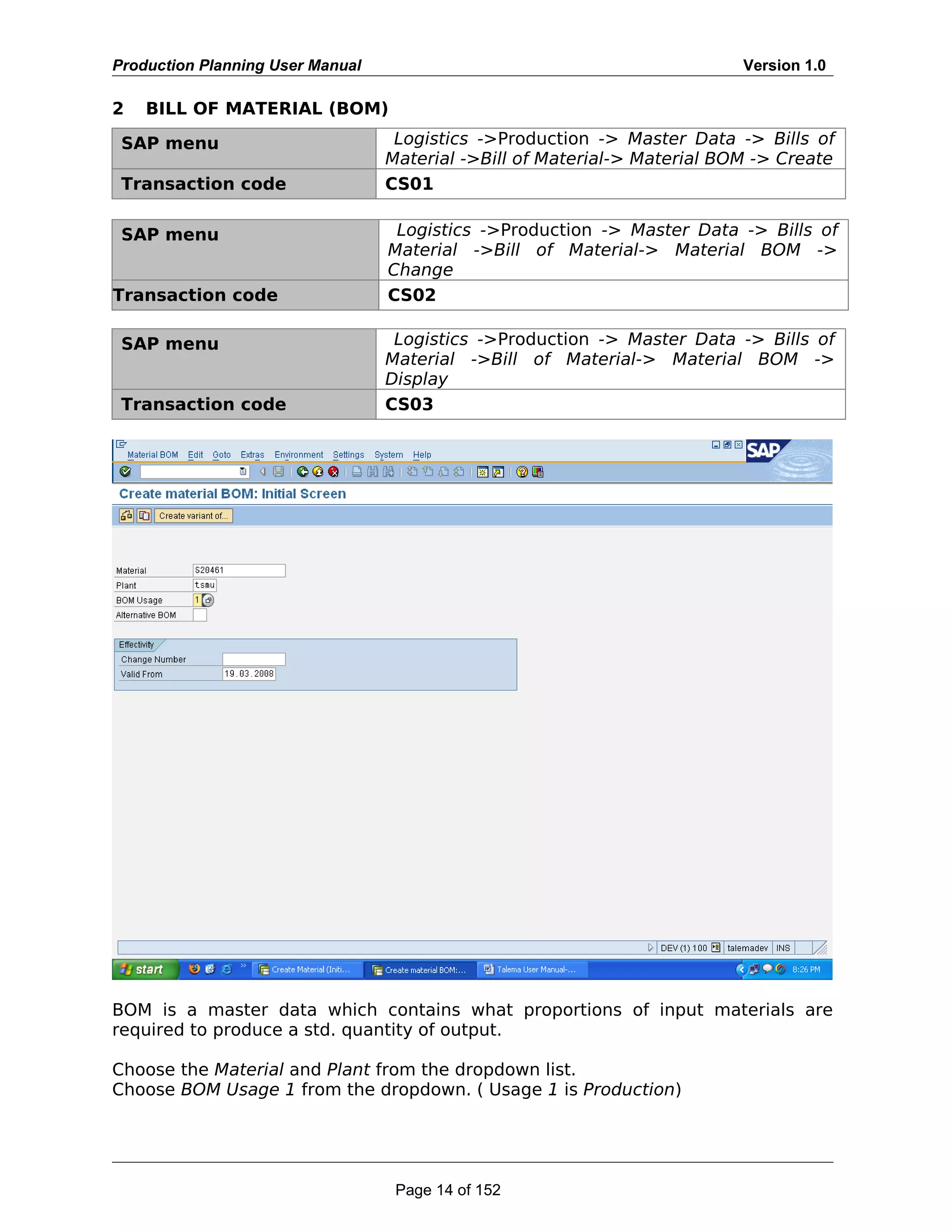 Sap pp-user-manual | PDF