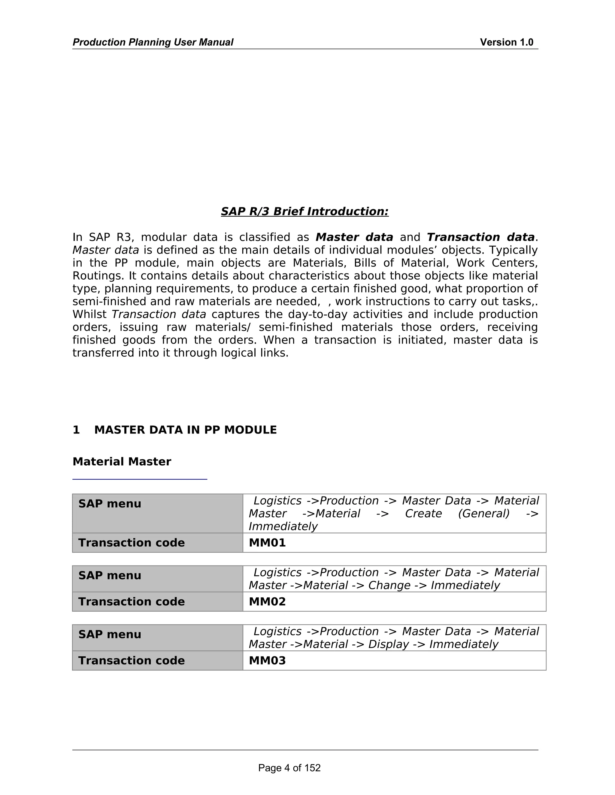 Sap Pp User Manual Pdf Computing Technology And Computing