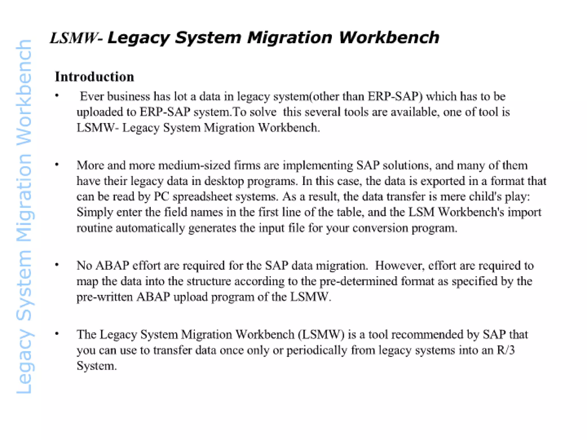 SAP SD LSMW -Legacy System Migration Workbench | PDF