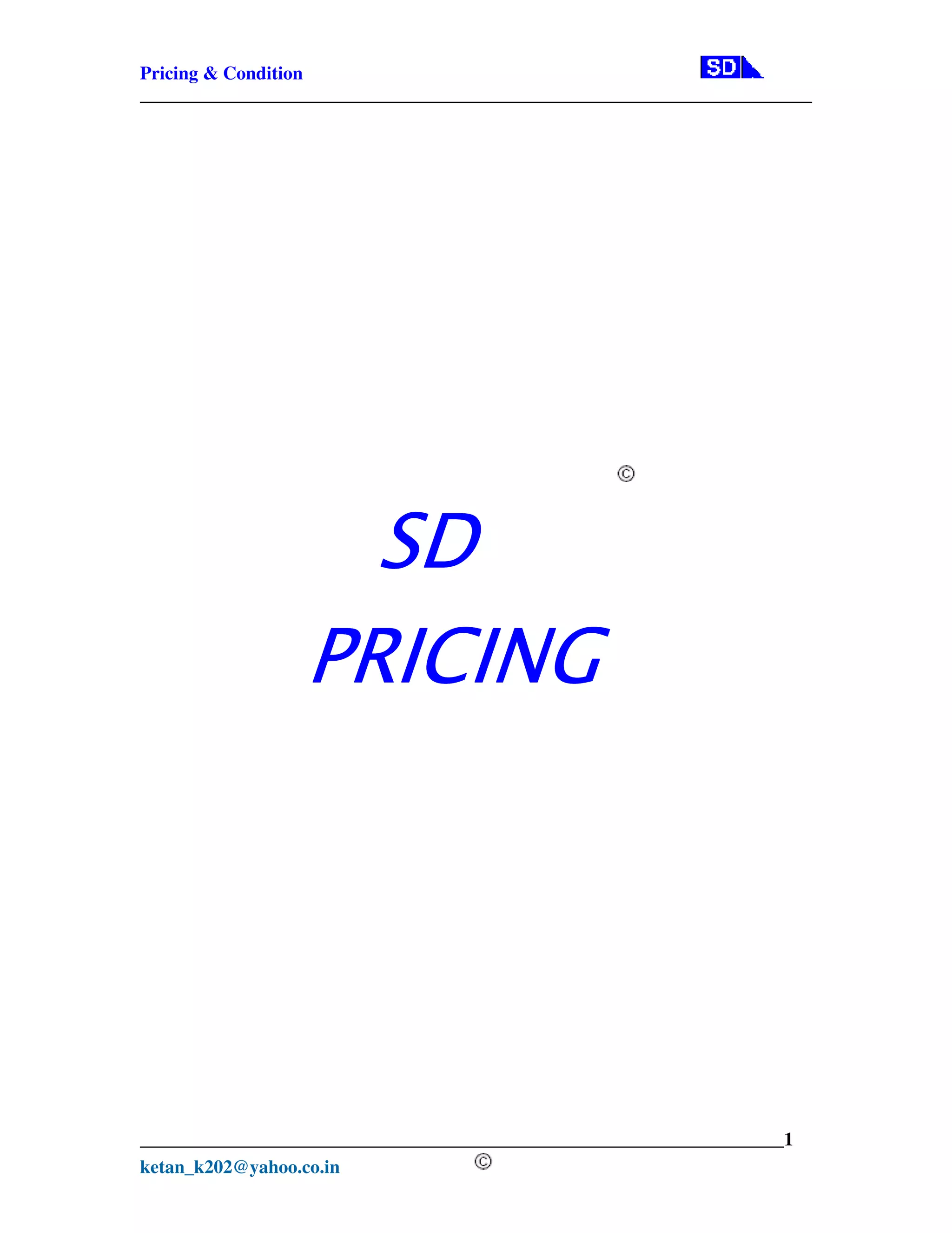 Sap sd-pricing-in-depth-configuration-guide | PDF