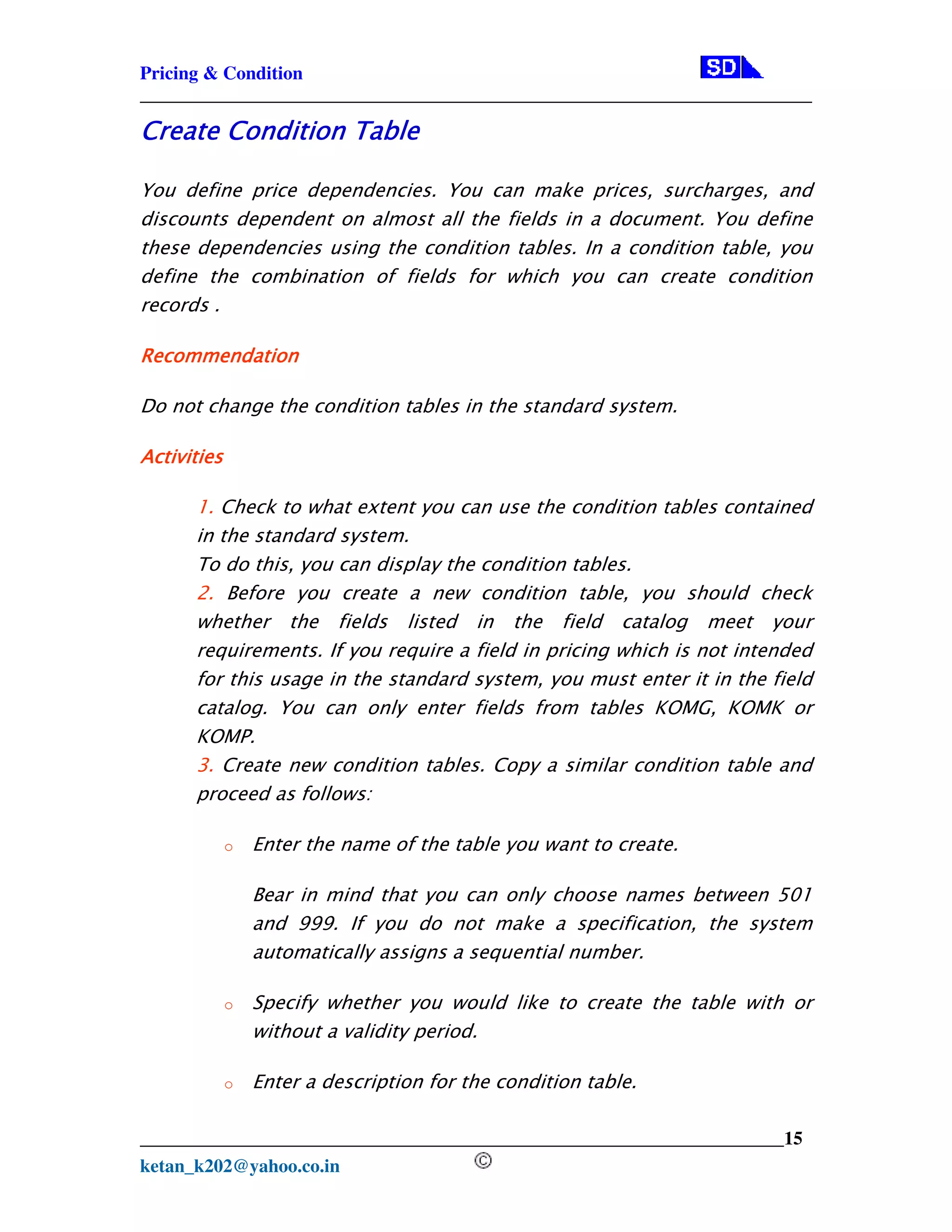 Sap sd-pricing-in-depth-configuration-guide | PDF
