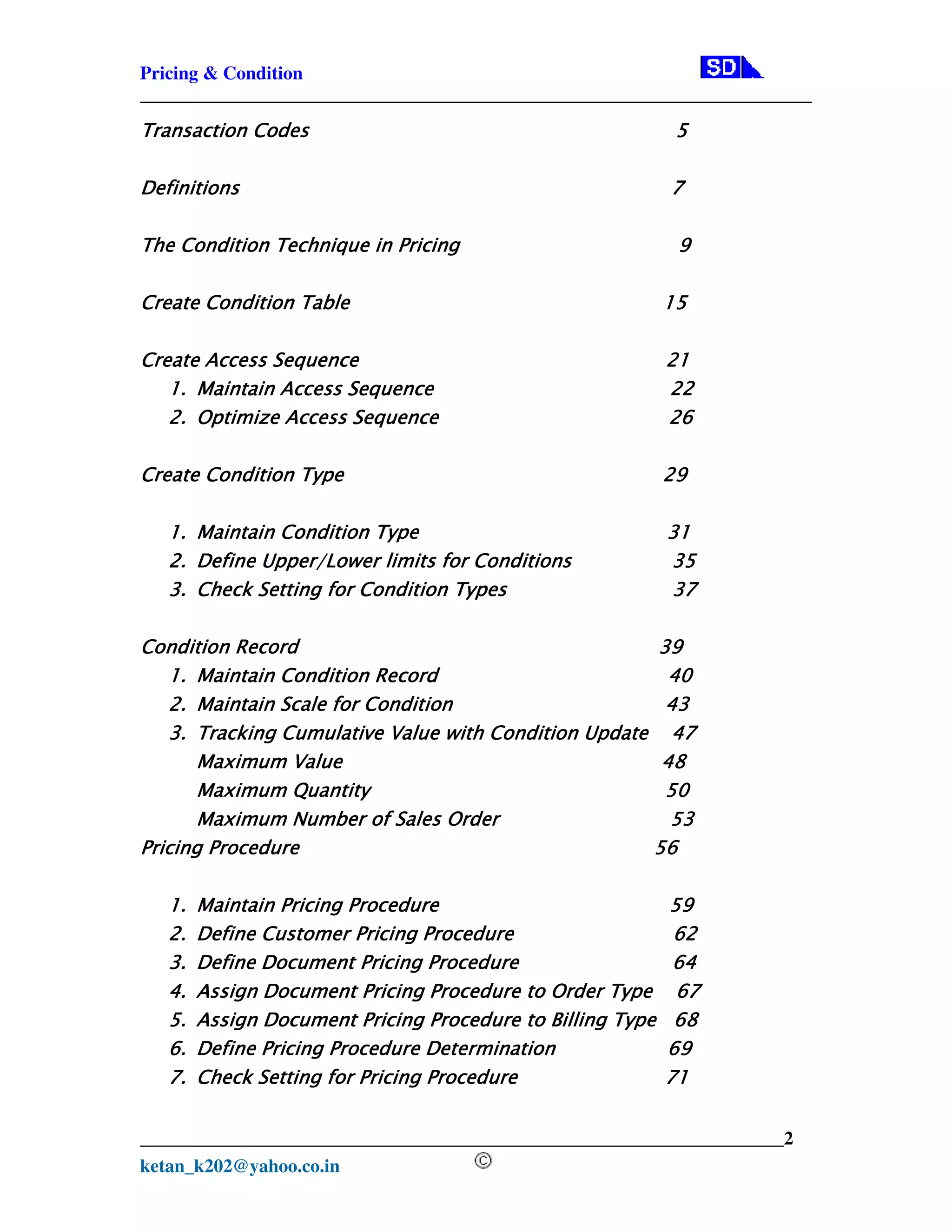 Sap sd-pricing-in-depth-configuration-guide | PDF