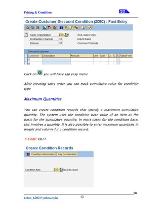 Sap sd-pricing-in-depth-configuration-guide | PDF