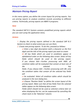 Sap sd-pricing-in-depth-configuration-guide | PDF