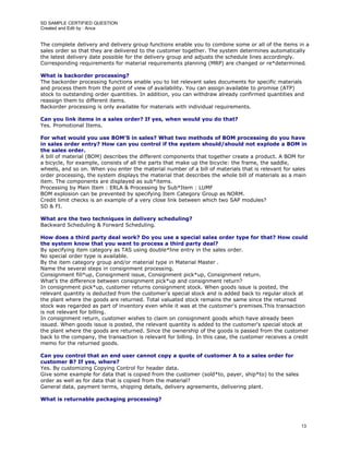 Sap Sd Sample Questions | PDF