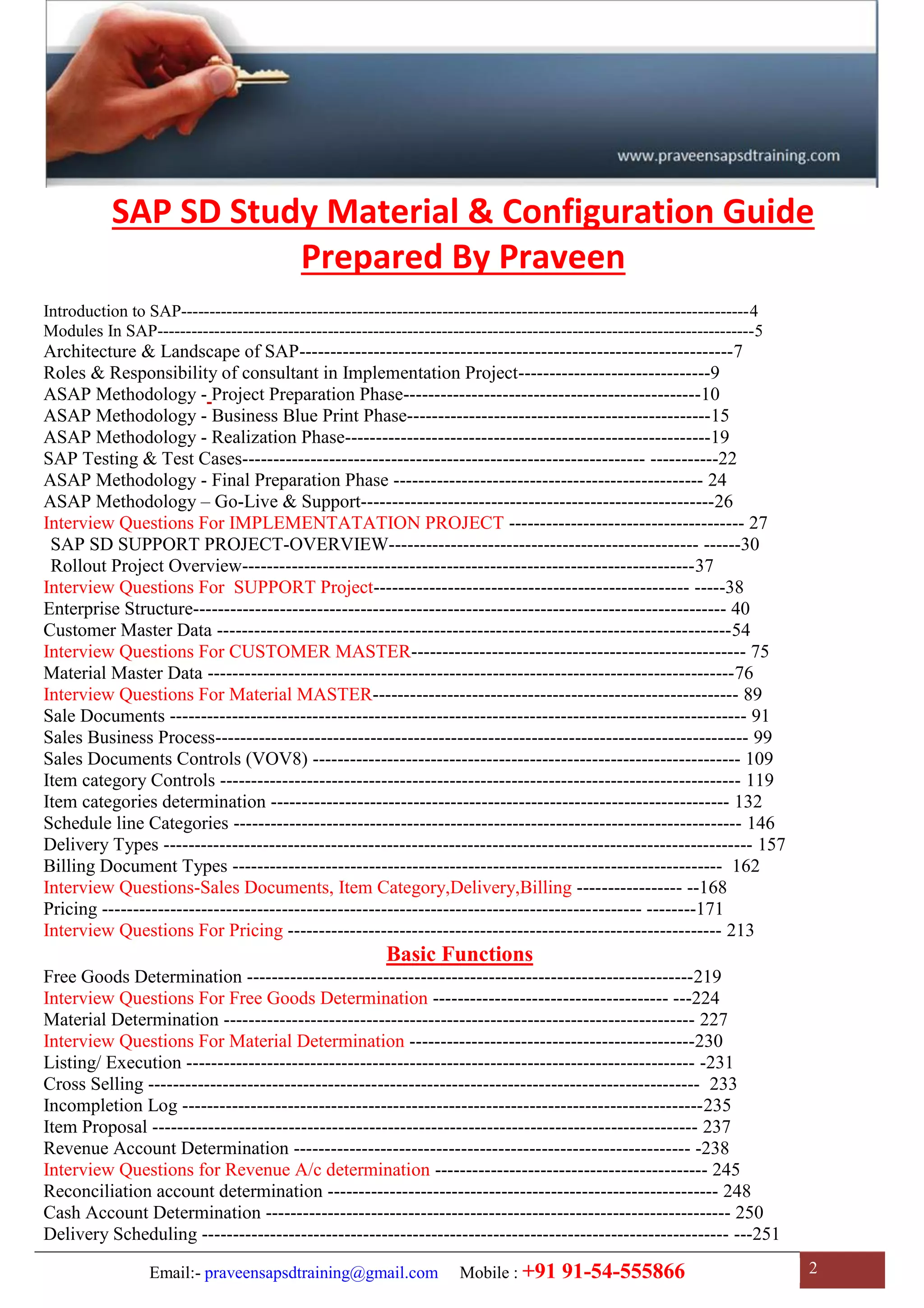 Sap sd-study-material-1511 | PDF