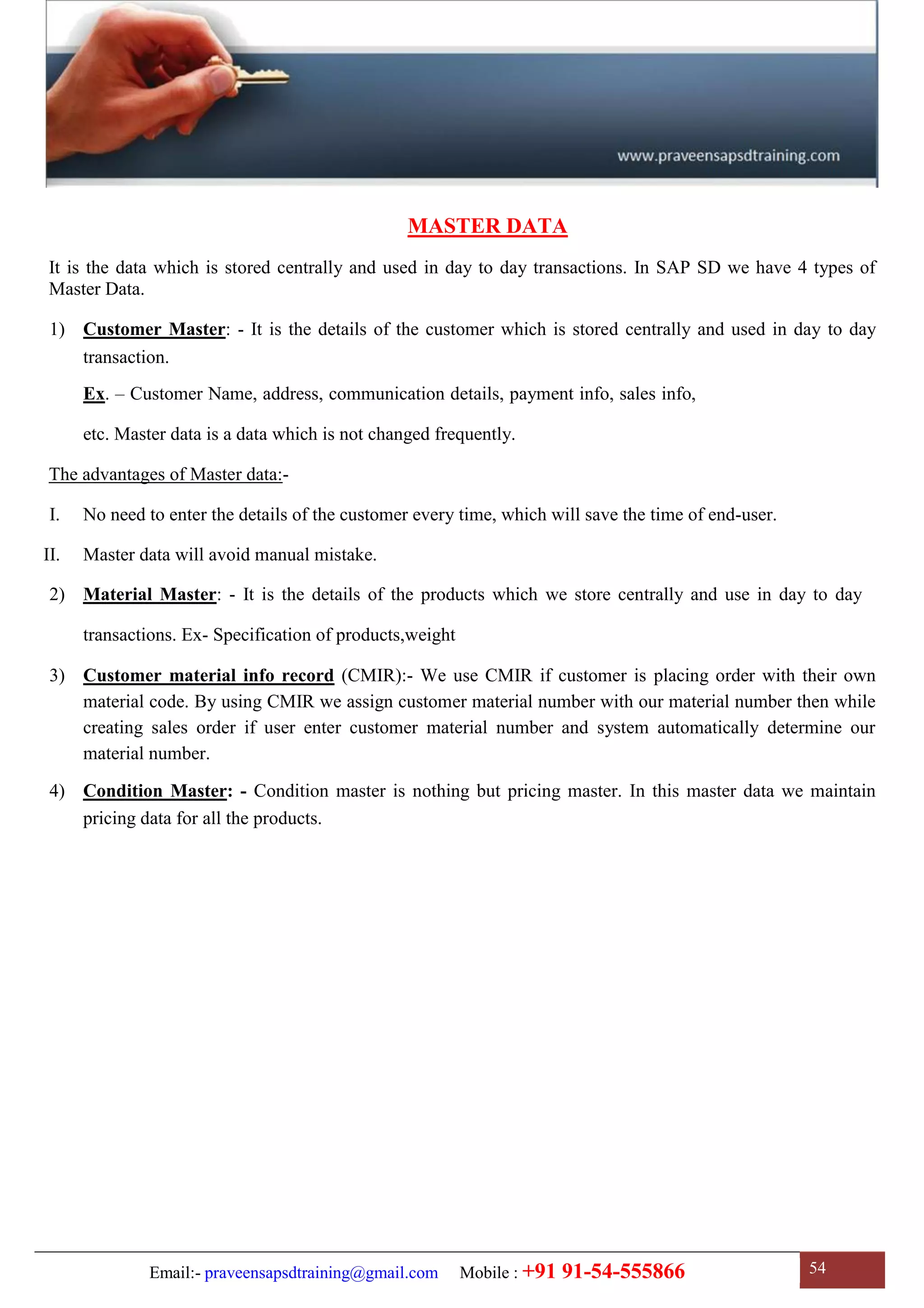 SAP SD Training | SAP SD Configuration Guide | SAP SD Study Material ...