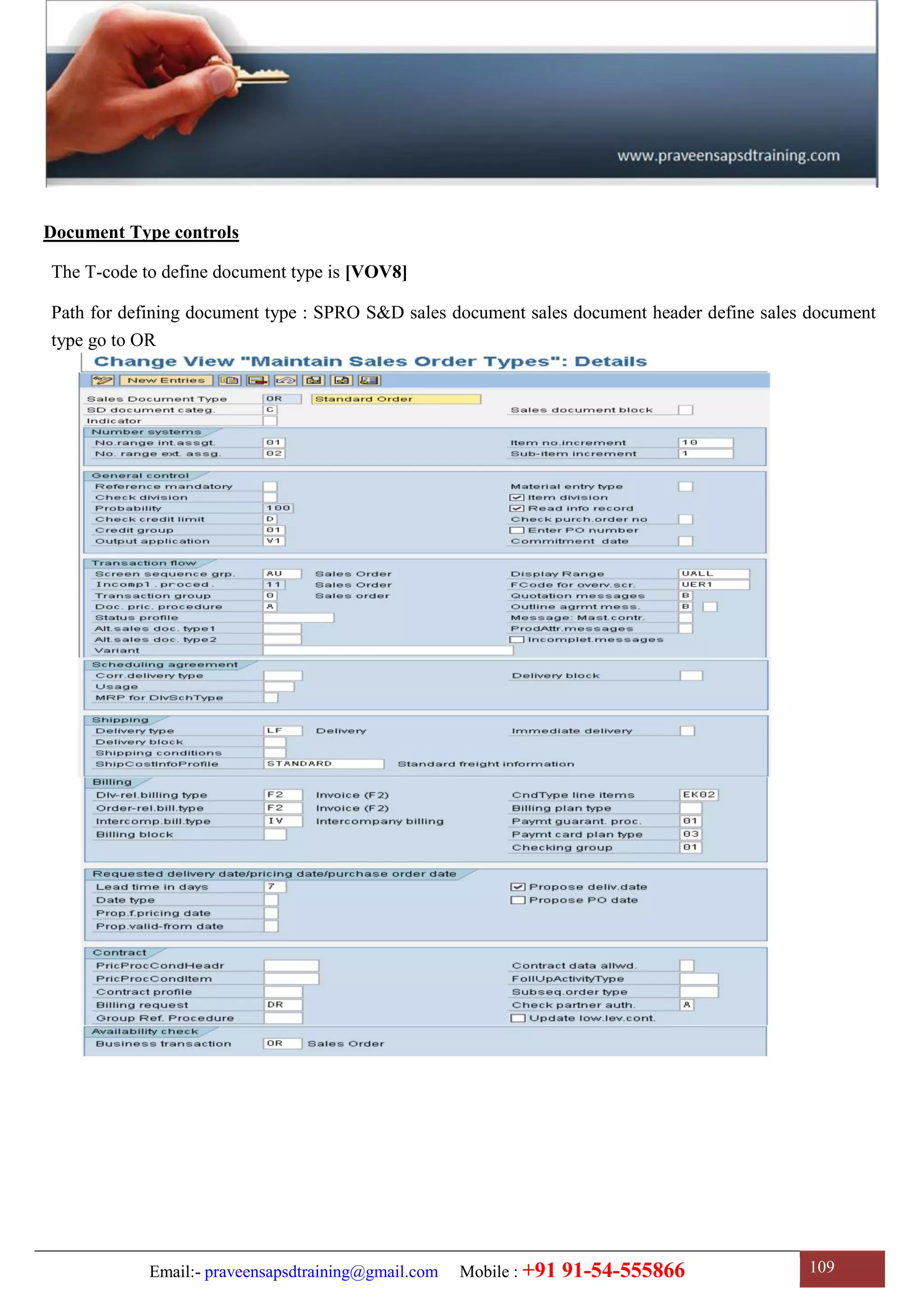 SAP SD Training | SAP SD Configuration Guide | SAP SD Study Material | PDF