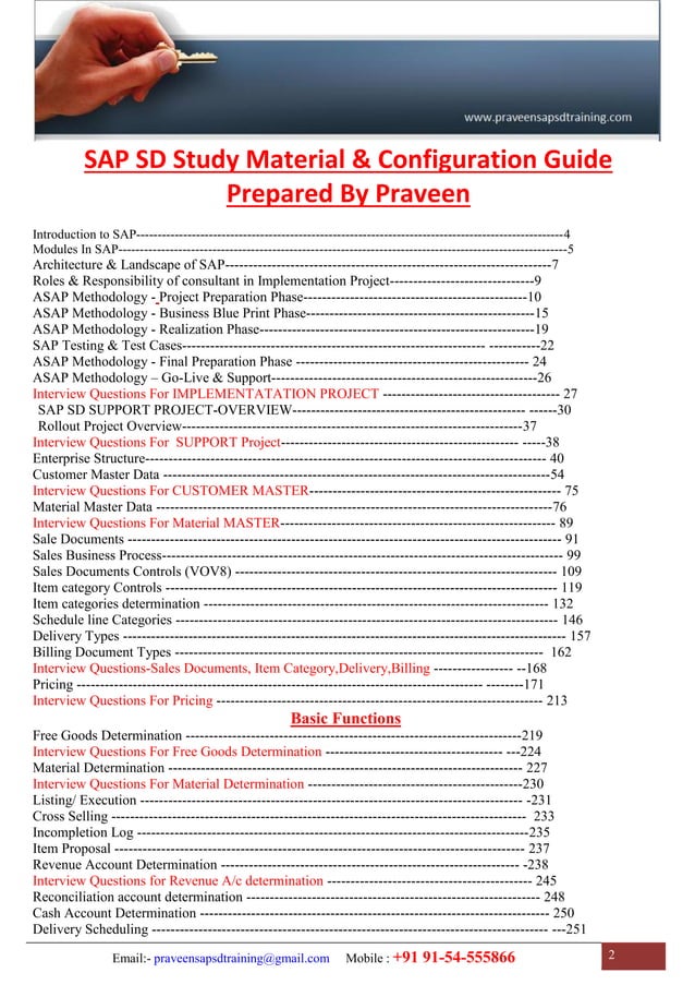SAP SD Training | SAP SD Configuration Guide | SAP SD Study Material ...