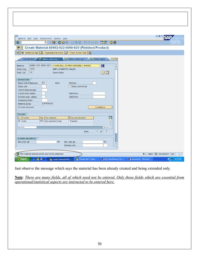 Sap sd-user-manual | PDF | Business Accounting & Finance | Business