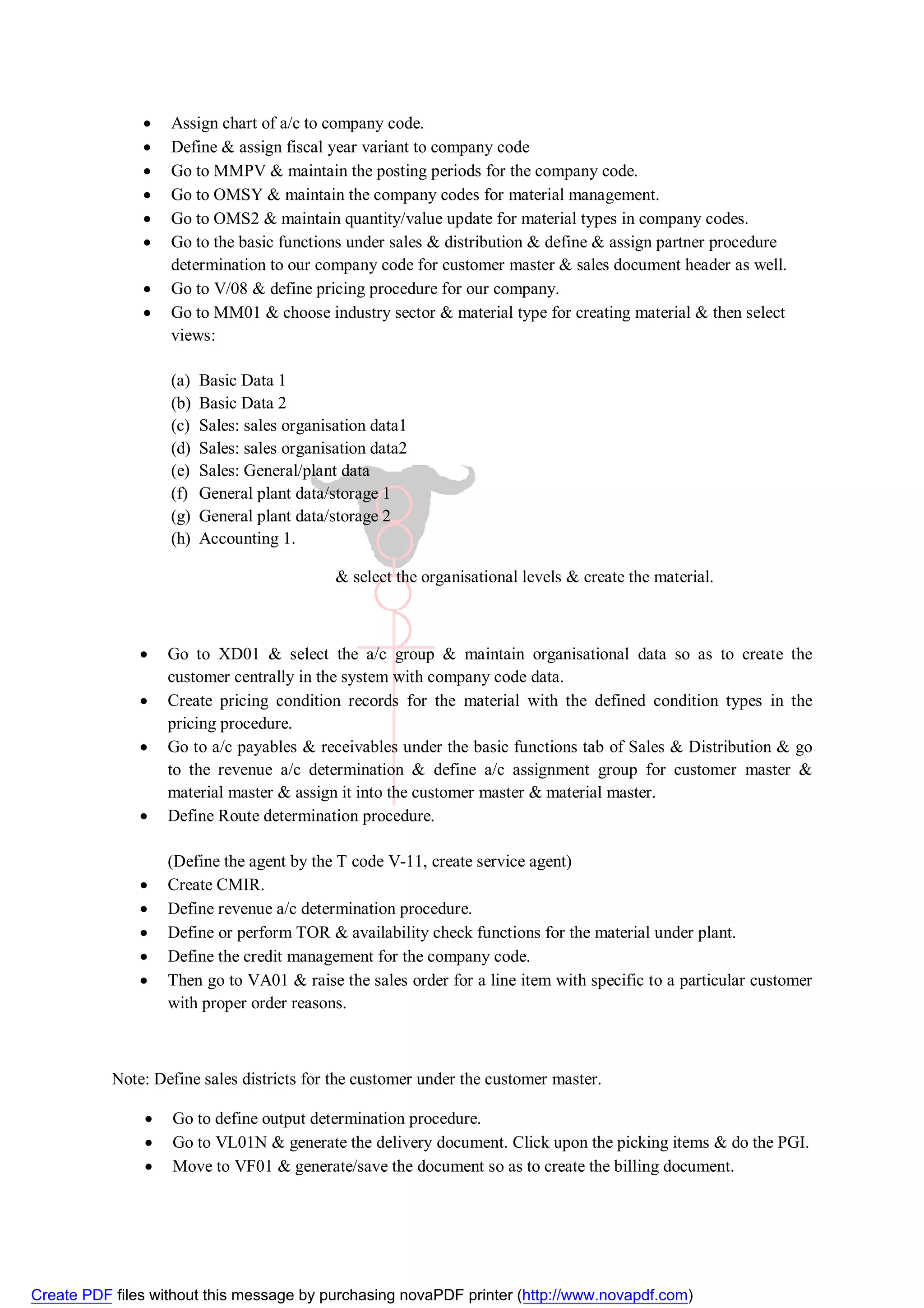 SAP SD Notes | PDF