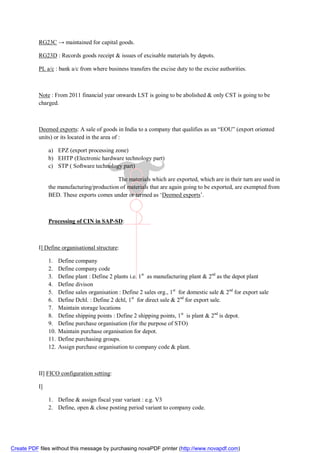 SAP SD Notes | PDF