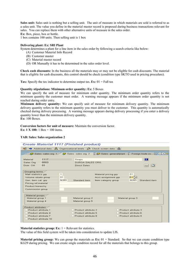 SAP SD Study material | PDF