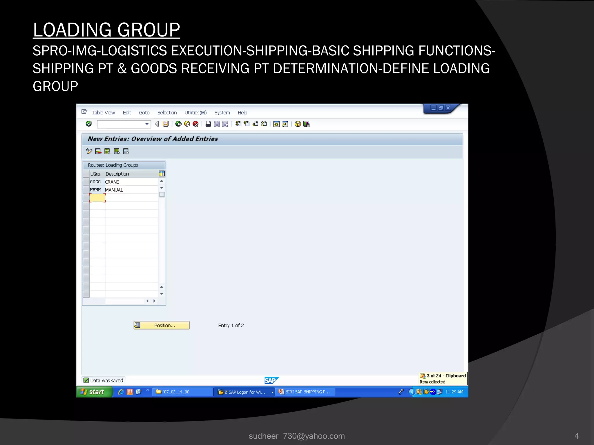 Sap shipping point determination | PPT