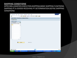 Sap shipping point determination | PPT