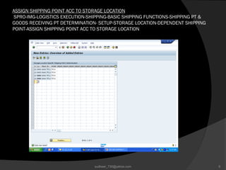 Sap shipping point determination | PPT