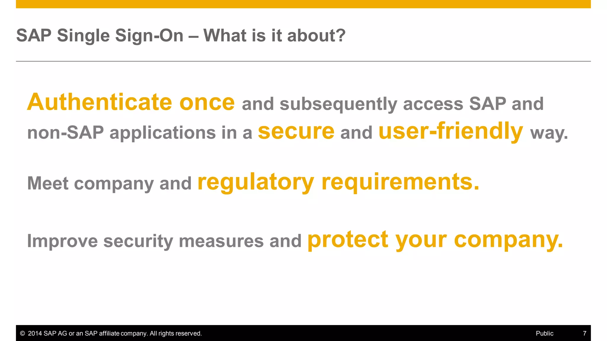 SAP Single Sign-On 2.0 Overview | PDF