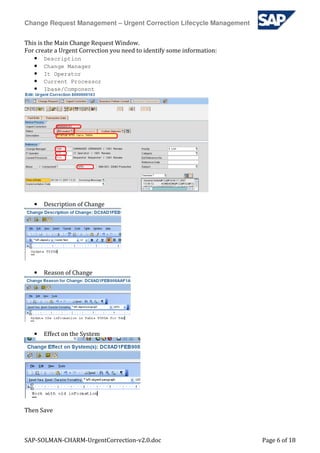 SAP-SOLMAN-CHARM-UrgentCorrection-v2 | PDF